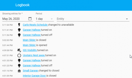 The Home Assistant Logbook – vCloudInfo
